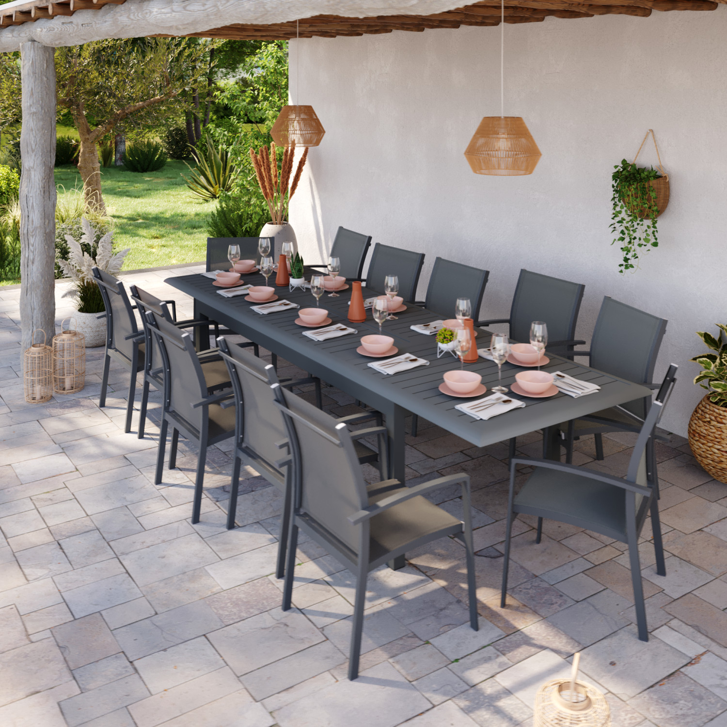 Table Jardin Extensible 46 Personnes