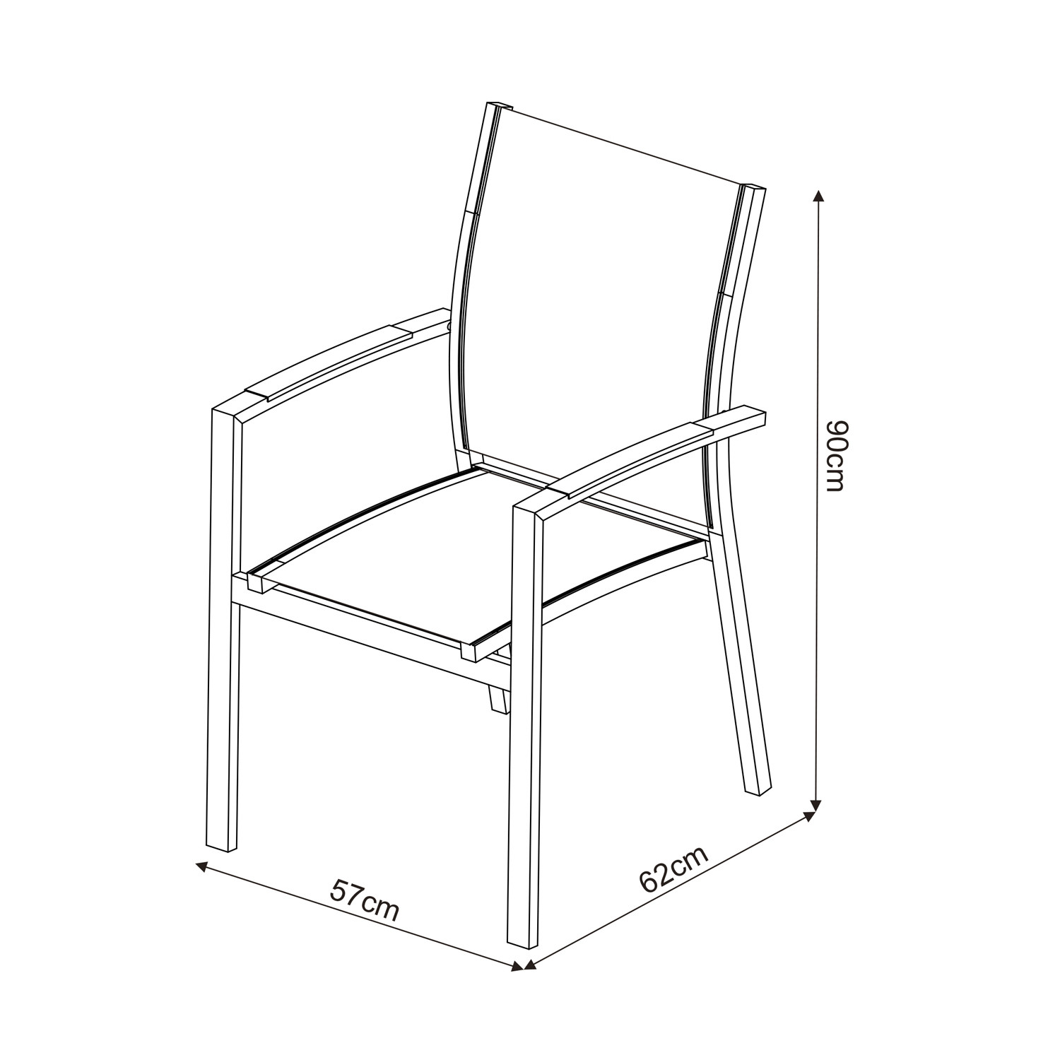 Table de jardin extensible aluminium 135/270cm + 10 fauteuils ...